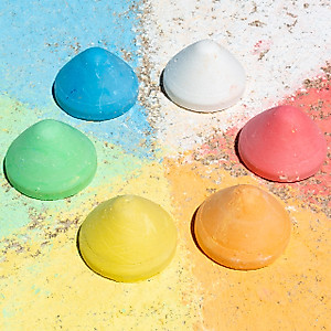 READY 2 LEARN Easy Grip Chalk Refills - 6 Colors - Ages 18m+ - Non-Toxic Toddler Sidewalk Chalk - Handles Sold Separately