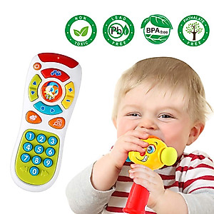 VATOS Baby Toys Set, Baby Remote Control Toy & Baby Hammer Toy for 12 to 18 Months up | Infant Toys with Lighting & Sound Baby Hammer & Remote Control Toys for 1 Year Old + | 12 Months + Baby Toddler