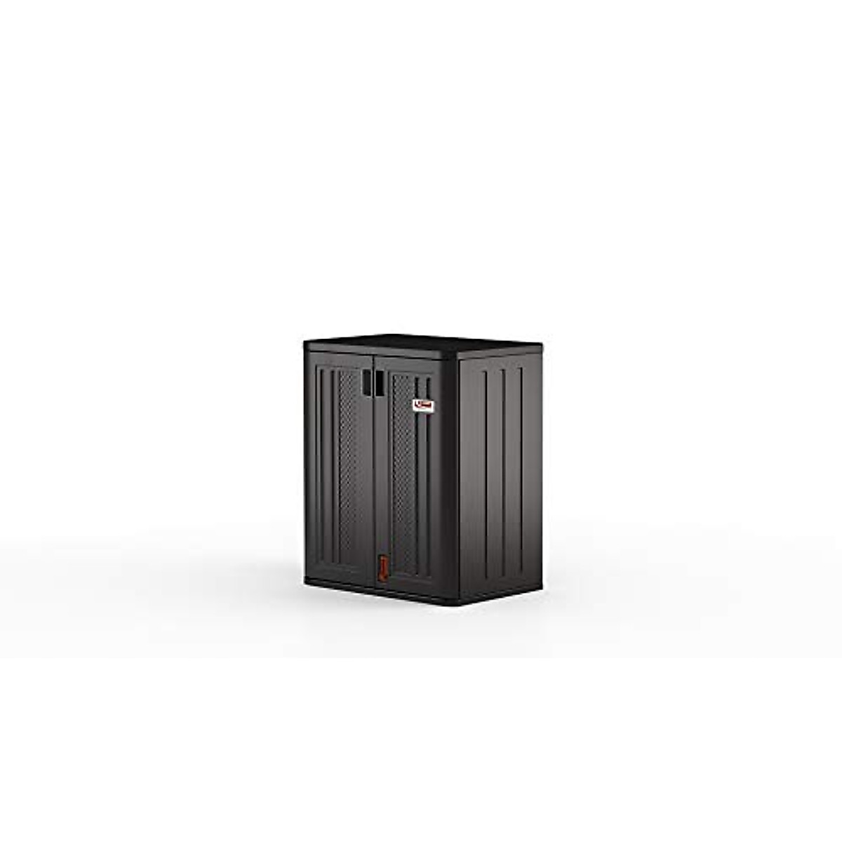 Suncast Commercial 9 Cubic Ft. Heavy-Duty Resin Cabinet with 2 Shelves, Dark Grey