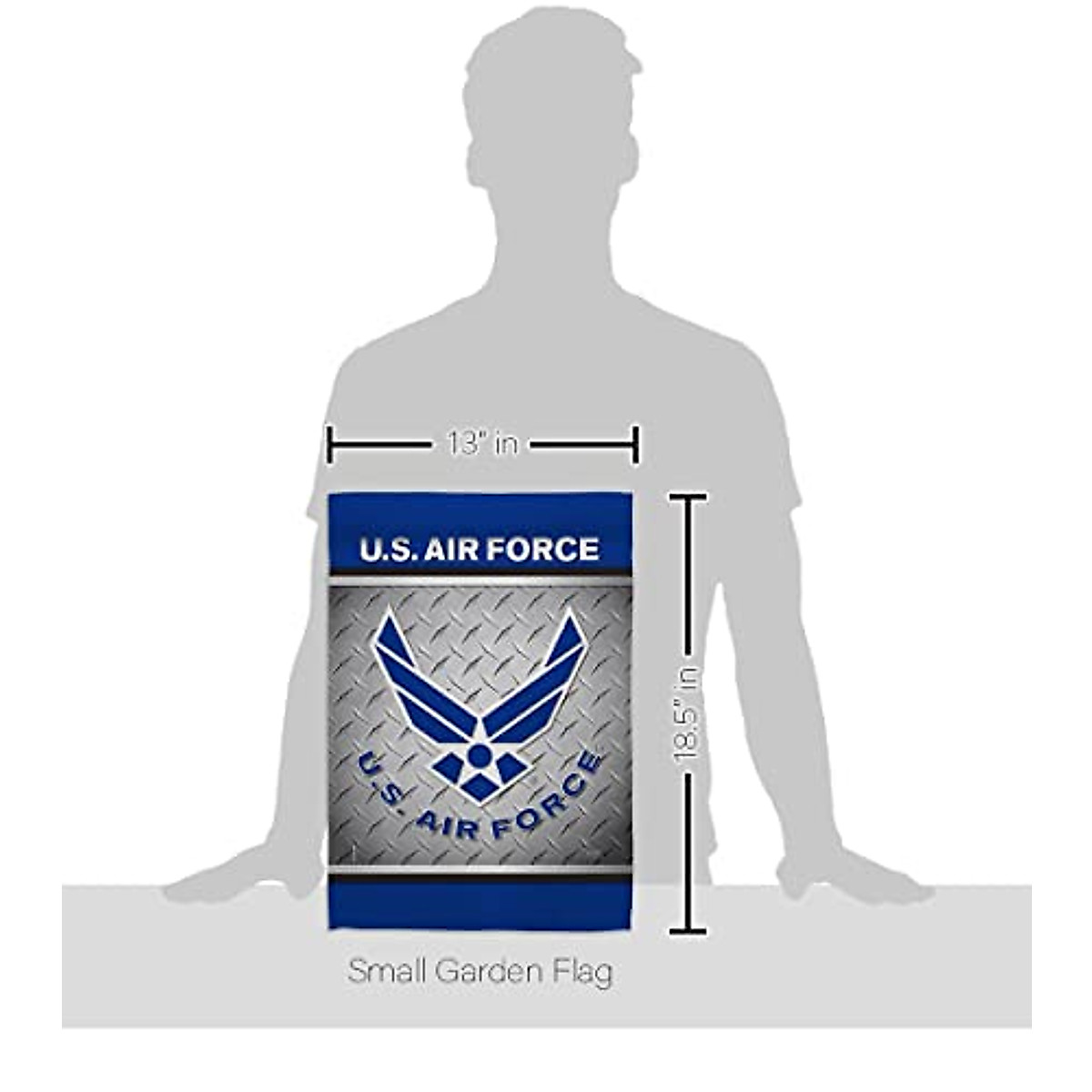 US Air Garden Flag Armed Forces USAF United State American Military Veteran Retire Official House Decoration Banner Small Yard Gift Double-Sided, 13"x 18.5", Made In USA 13 X 18.5