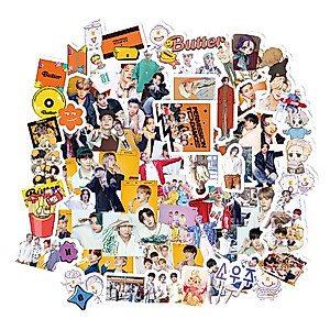 YIMIDA Kpop Bangtan Boys Stickers Photocards Set Pack 90Pcs Vinyl Waterproof Sticker 108Pcs Album Photo Lomo Cards Poster for BTS Army gifts