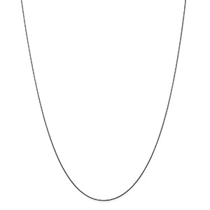 Solid 14k White Gold .80mm Round Snake Chain Necklace - with Secure Lobster Lock Clasp 18"