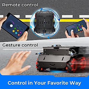 Makeblock mBot Mega Robot Kit with Mecanum Wheels, Programmable Robotics Kit Compatible with Arduino IDE and Raspberry Pi for Teens & Adults, Robotics Gift for Learning Coding, Robotics, Electronics