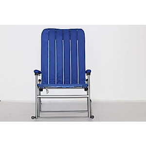 EEZ RV Products Premium Patio/Outdoor Folding Rocking Chair - Blue