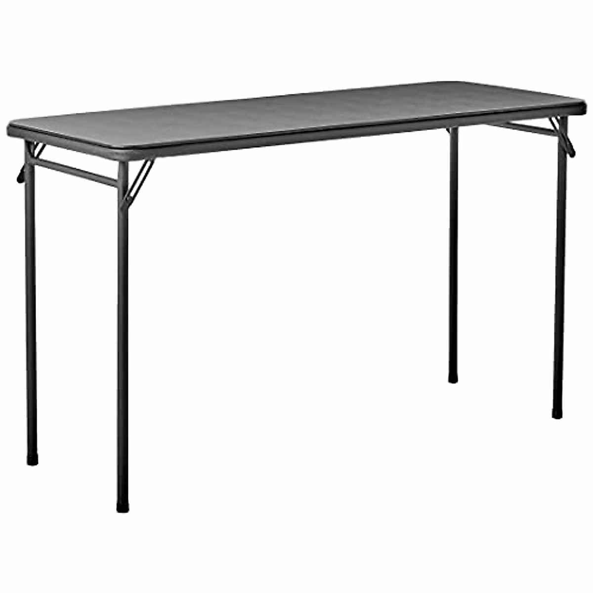 COSCO 20" x 48" Vinyl Top Folding Table, Black