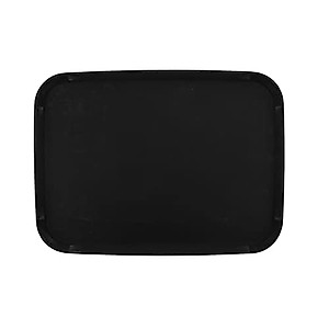 G.E.T. NS-1622-BK BPA-Free Non-Slip Plastic Rectangular Serving Tray, 16" x 22", Black