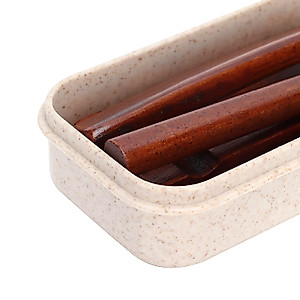 8Pcs Set Wooden Chopsticks Spoon, Wooden Spoon Chopsticks Reusable Tableware Cutlery Set with Storage Boxtravel Utensils for Office Camping Traveling