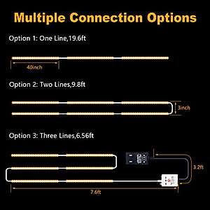 TJOY Under Cabinet Lighting Kit 20FT, 6PCS Dimmable 2700k-6500k Warm White to Daylight Bright LED Strip Light Bars, Touch and RF Remote Control, for Kitchen Cabinet, Counter, Shelf, Bookcase, 2000LM