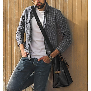 SMRITI Insulated Canvas Lunch Bag for Women/Men-9.6 L Reusable Leakproof Lunch Tote Bag for Work Picnic Beach - Fashion Lunchbox for Adults with Shoulder Strap(Dark Grey)