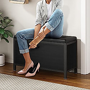 8-10 Pairs Shoe Rack Bench with Door, Entryway Shoe Storage Cabinet with Hidden Shoe Shelf, Shoe Storage Bench for Entryway Closet