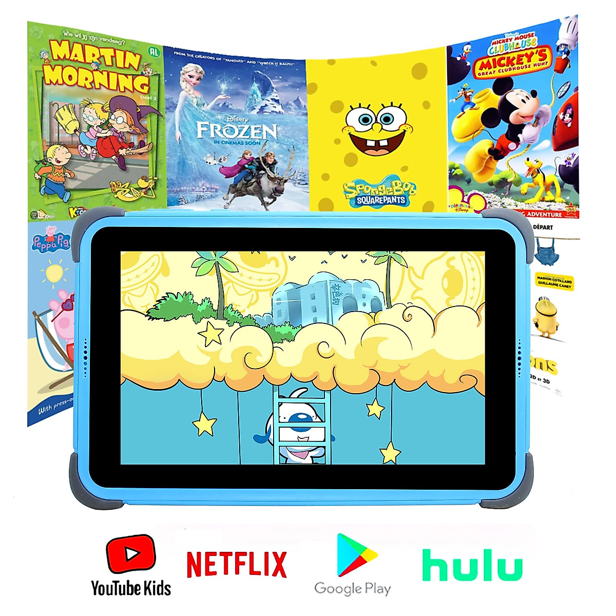 CWOWDEFU Kids Tablet 7 inch 32GB COPPA Certified Children's Learning Tablets Android 13 Tableta WiFi Tablette for Children Toddler Boys, Blue