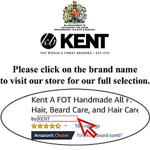 Kent A FOT Handmade All Fine Tooth Saw Cut Beard Comb - Pocket and Travel Comb - Styling Comb or Wet Comb for Fine or Thinning Hair, Beard Care, and Hair Care for the Essential Kent Beard Kit