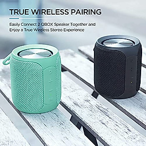 MIATONE Portable Bluetooth Speaker, Wireless IP67 Waterproof Speaker with Subwoofer, 16W Louder Volume, Longer Playtime, Bluetooth 5.0, Dual Pairing, Portable Speaker for Party Beach Camping, Black