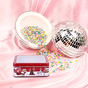 Alipis Christmas Cookie Tins Jar with Lid Christmas Food Tin Box Santa Claus Candy Tin Containers for Storing Treat Chocolate Christmas Wrapping Party Favor Supplies