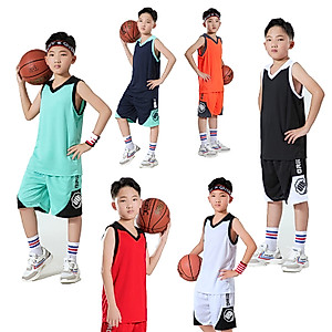 Custom Basketball Jerseys Any Name Number Team Logo - Basketball Jerseys for Men Boys Kids Aldult Basketball Uniform Set (White)