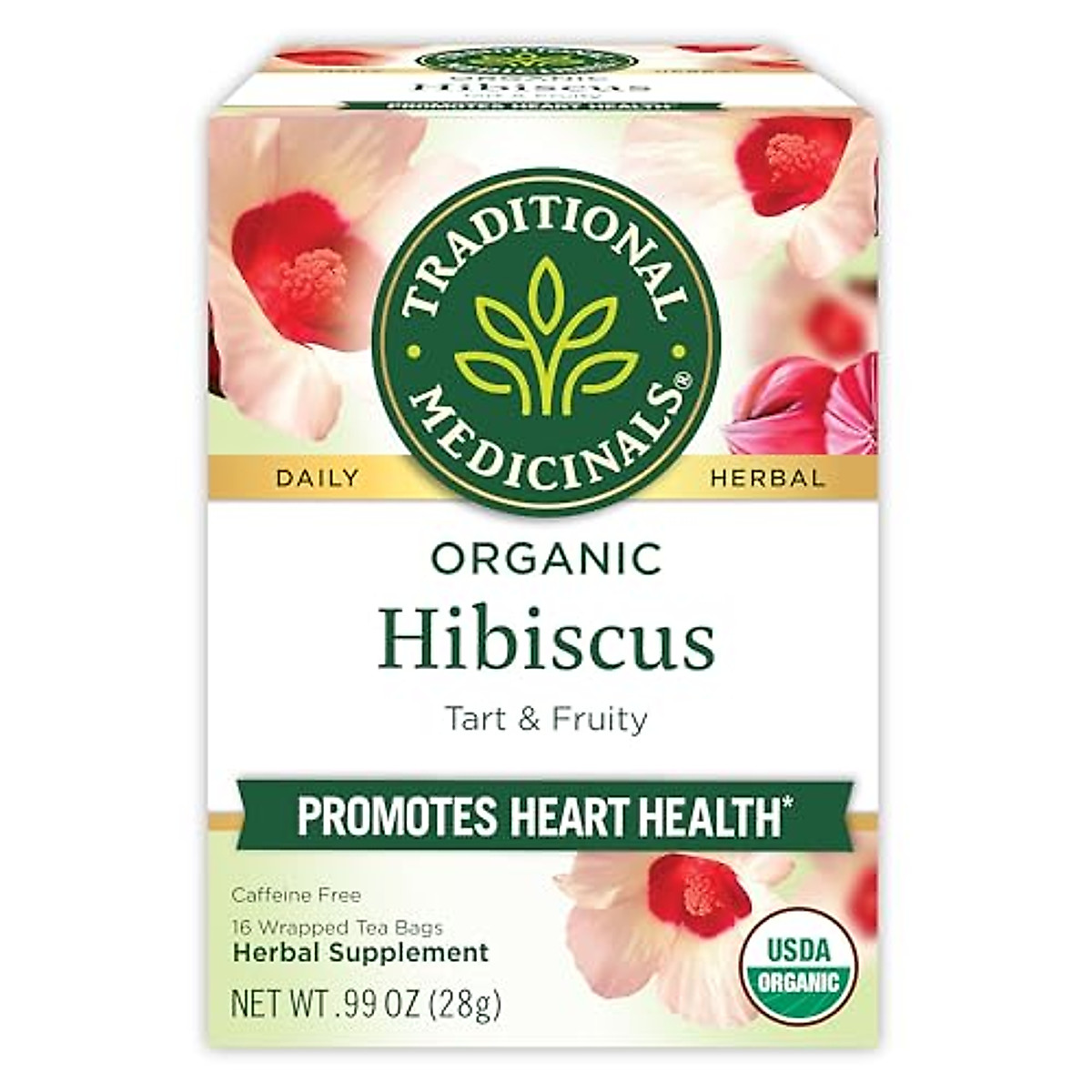 Traditional Medicinals Organic Hibiscus Herbal Tea, 16 Tea Bags (Pack Of 1)