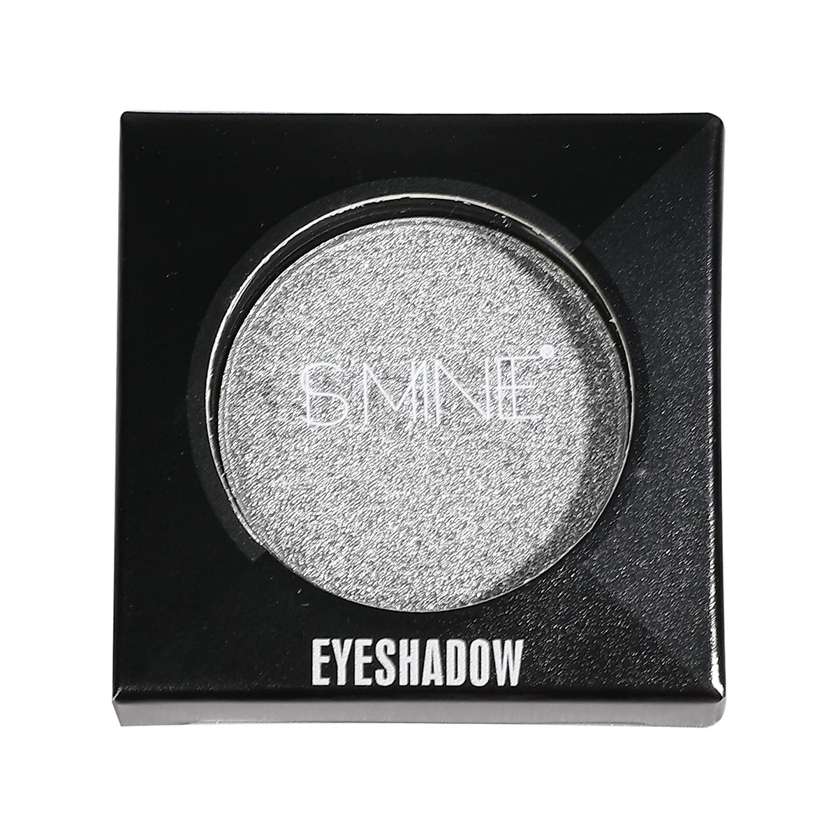 ISMINE Single Eyeshadow Powder Palette (SILVER GRAY) Shimmer Gray, High Pigment, Longwear Single Grey Eye Makeup for Day & Night (#14)