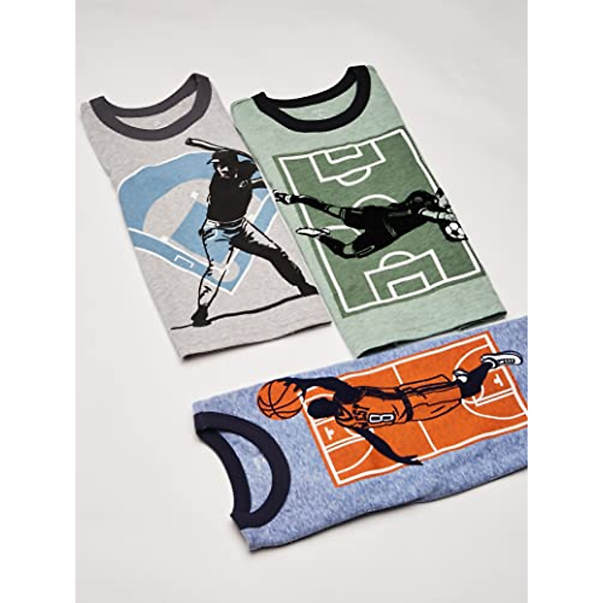 Carter's baby boys 3-pack Short-sleeve Graphic Tees T Shirt, Multi Sports, 3T US