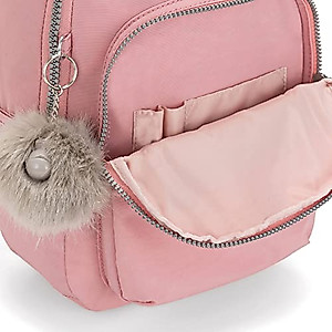 Kipling Women's Seoul Small Backpack, Durable, Padded Shoulder Straps with Tablet Sleeve, Bridal Rose, One Size