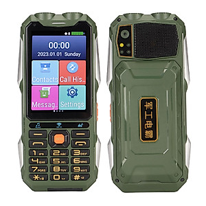 GOWENIC Rugged Senior Cellphone, 4G 4in Touch Screen, Large Button, 18000mAh Battery, LED Flashlight, Loud Sound, Quick Dial Phone,7.0, Extended Standby Time (Green)