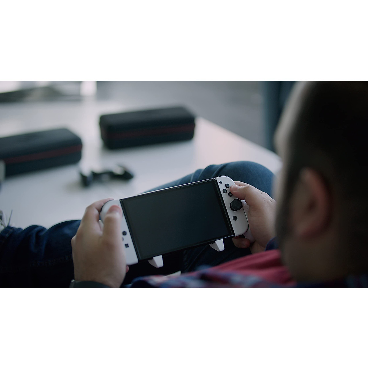 Satisfye – ZenGrip Pro Gen 3 OLED Slim Bundle, Accessories Compatible with Nintendo Switch - The Bundle includes: White Grip, Slim Case (WHITE)