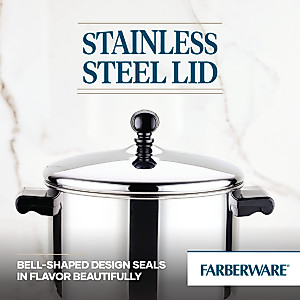 Farberware Classic Stainless Steel 4-Quart Covered Saucepot - - Silver