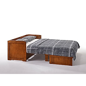 NIGHT & DAY Furniture Murphy Cube Cabinet Bed Pre-Assembled (Cherry, Queen)