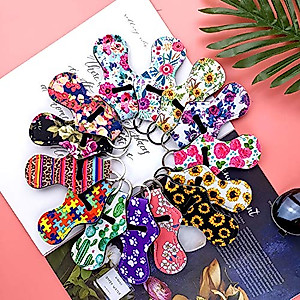 KPX 15Pcs Chapstick Holder Keychain, Lip Balm Holder Chapstick Keychain Holder Bulk for Lipstick Chapstick Tracker Safeguard (Style 2)