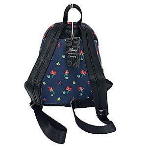 Loungefly Disney Little Mermaid Ariel Flounder Sebastian AOP Mini Backpack