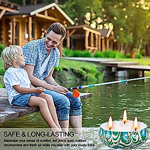 Citronella Candles Outdoor Large 3 x 14oz, 240 Hours Burning Time 3-Wicks Soy Wax Jar Candles for Home Patio Yard Garden Balcony Backyard