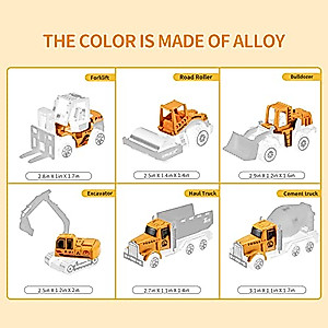 Toddler Toys for 3-9 Years Old Boys Construction Toys Car Double Side Transport Vehicle W/Play Mat, Die-cast Alloy Engineering Vehicle Gifts for Age 3 4 5 6 Kids Child Boys Girls Birthday Party Favor