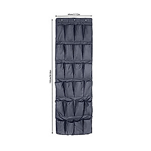 Alvinlite Shoe Organizer Over the Door, Wall Hanging Oxford Cloth Storage Bag Shoe Orangizer Space Saving Rack with 24 Pockets