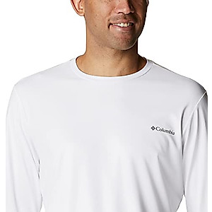 Columbia Men's M Sun Deflector Summerdry Long Sleeve Shirt, White, X-Large