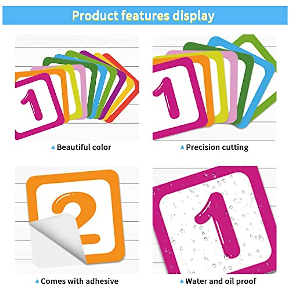 Haokaini 10 Number Lattice Floor Sticker Wall Decals Funny Number Hopscotch Game Wall Sticker for Baby Room Bedroom Classroom Ground Corridor Nursery