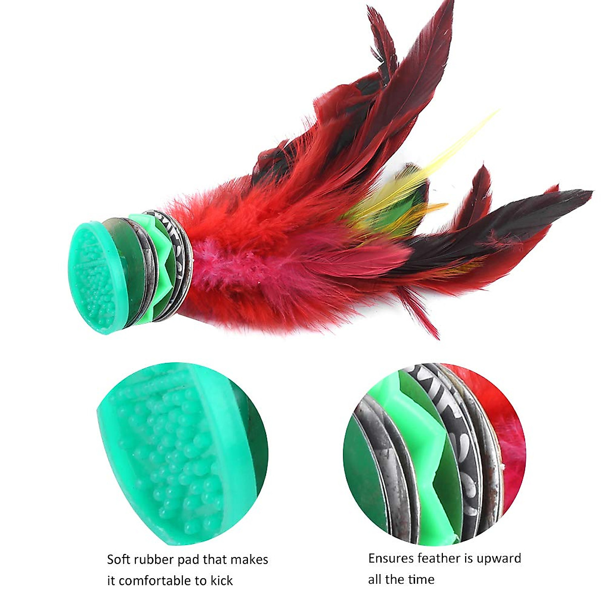 Vbestlife 5PCS 20CM Height Chinese Jianzi Foot Kick Foot Exercise Ourdoor Family Toy Kick Shuttlecock