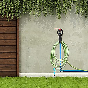 UNCO- Garden Hose Holder, Metal, Fit 50’ of 5/8” Hose, Garden Hose Hanger, Water Hose Holder, Water Hose Holders for Outside, Portable Hose Holder, Hanging Hose Holder, Garden Hose Carrier