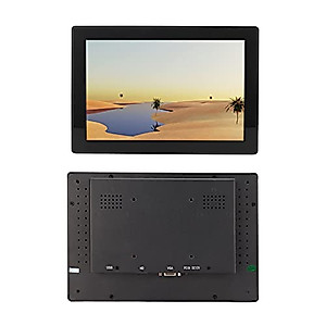 Jopwkuin 10.1 Inch Touchscreen Monitor, Strong Heat Dissipation Simple Operation 1280x800 IPS Monitor 100-240V for Office(#1)