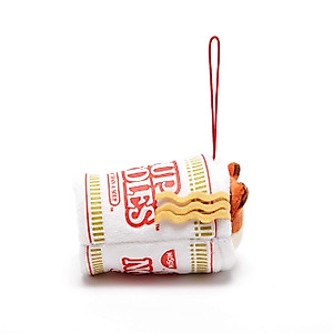 Anirollz Stuffed Animal Plush Keychain - Official Nissin Cup Noodle Ornament Charm Toy Doll | Soft, Squishy, Warm, Cute, Comfort, Safe | Birthday Gift Pillow with Kitty, Fox, Panda 3" Set of 3