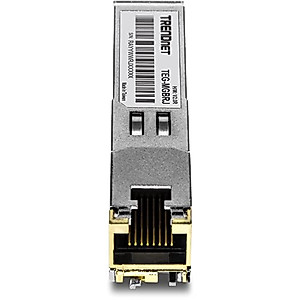 TRENDnet 1000BASE-T RJ-45 Copper SFP Module, 100m (328'), Hot Pluggable, IEEE 802.3ab, Supports Data Rates Up to 1.25Gbps (TEG-MGBRJ)