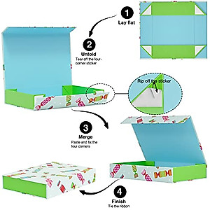 Christmas Gift Box 14" X 9.5" X 2.3" with Magnetic Closure, Perfect Design for Gift Wrapping, Christmas, Thanksgiving, Father'S Day, Mother'S Day Gift Boxes and Ideal for All Kinds Of Holiday Gifts