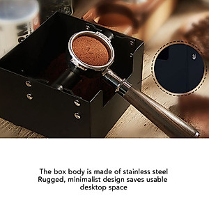 Coffee Knock Box Stainless Steel Antiskid Drawer Type Coffee Grind Dump Bucket Coffee Ground Disposal Container for Milk Tea Coffee Maker