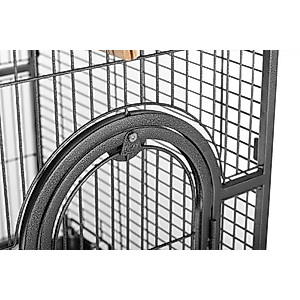 Prevue Pet Products BPV3159 Double Roof Bird Cage with Playtop, 36-1/2 by 27-1/4-Inch, Black