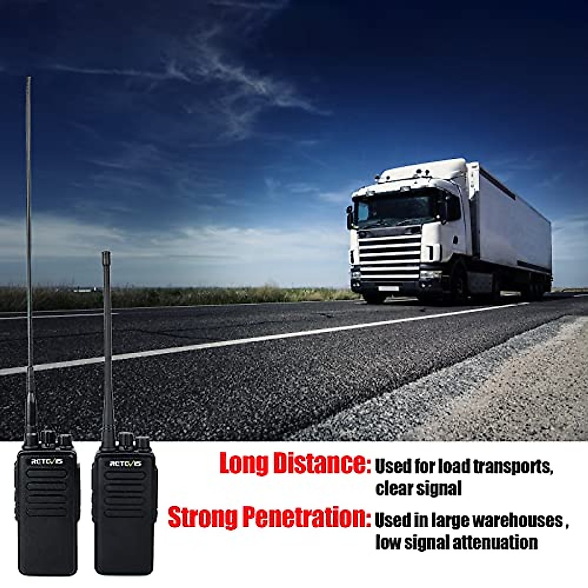 Retevis RT1 Handheld Radios Two Way Long Range,Strong Penetration 2 Way Radio with 3000mAh Rechargeable,VOX Adjustable Professional Walkie Talkies with Earpiece and Mic Set(4 Pack)
