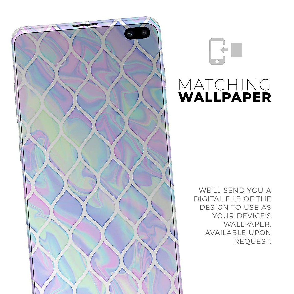 DesignSkinz Iridescent Dahlia v4 Protective Vinyl Decal Wrap Skin Cover Compatible with The Samsung Galaxy S20 (Screen Trim & Back Glass Skin)