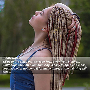 LABOTA 201 Dreadlock Jewelry, Beads for Hair Braids, Hair Jewelry for Women Braids, Metal Gold box Braids Rings Cuffs Clips for locs Dreadlock Accessories Hair Decorations