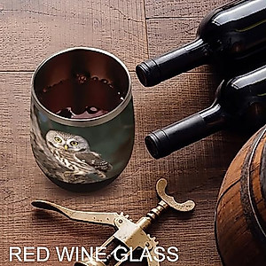 WYUSPGK 304 Stainless Steel Insulated Cup, Wildlife Animal Owl Print Smooth Rim, Durable & Reusable - Perfect for Office, Home, And Travel