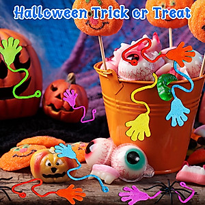 100PCS Glitter Sticky Hands Party Favors for Kids Birthday Supplies Halloween Goodie Bag Stuffers Classroom Treasure Box Carnival Prizes Bulk Treat Gift Trinkets Pinata Filler Stuff Mini Stretchy Toys
