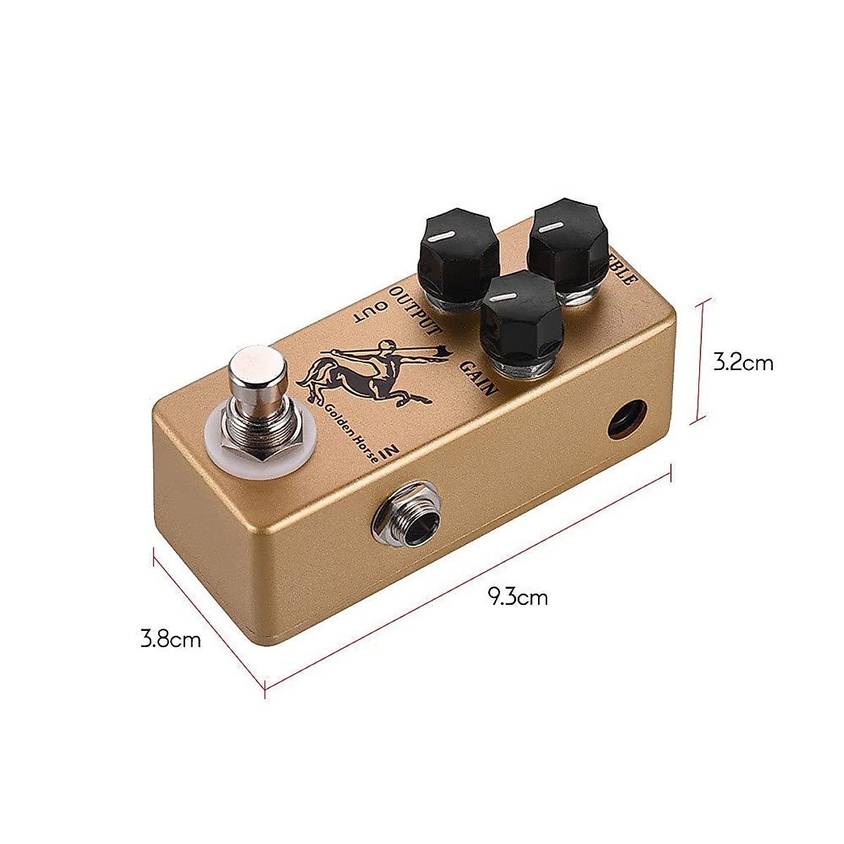 Btuty Overdrive Boost Guitar Effect Pedal Full Metal Shell True Bypass, Gold