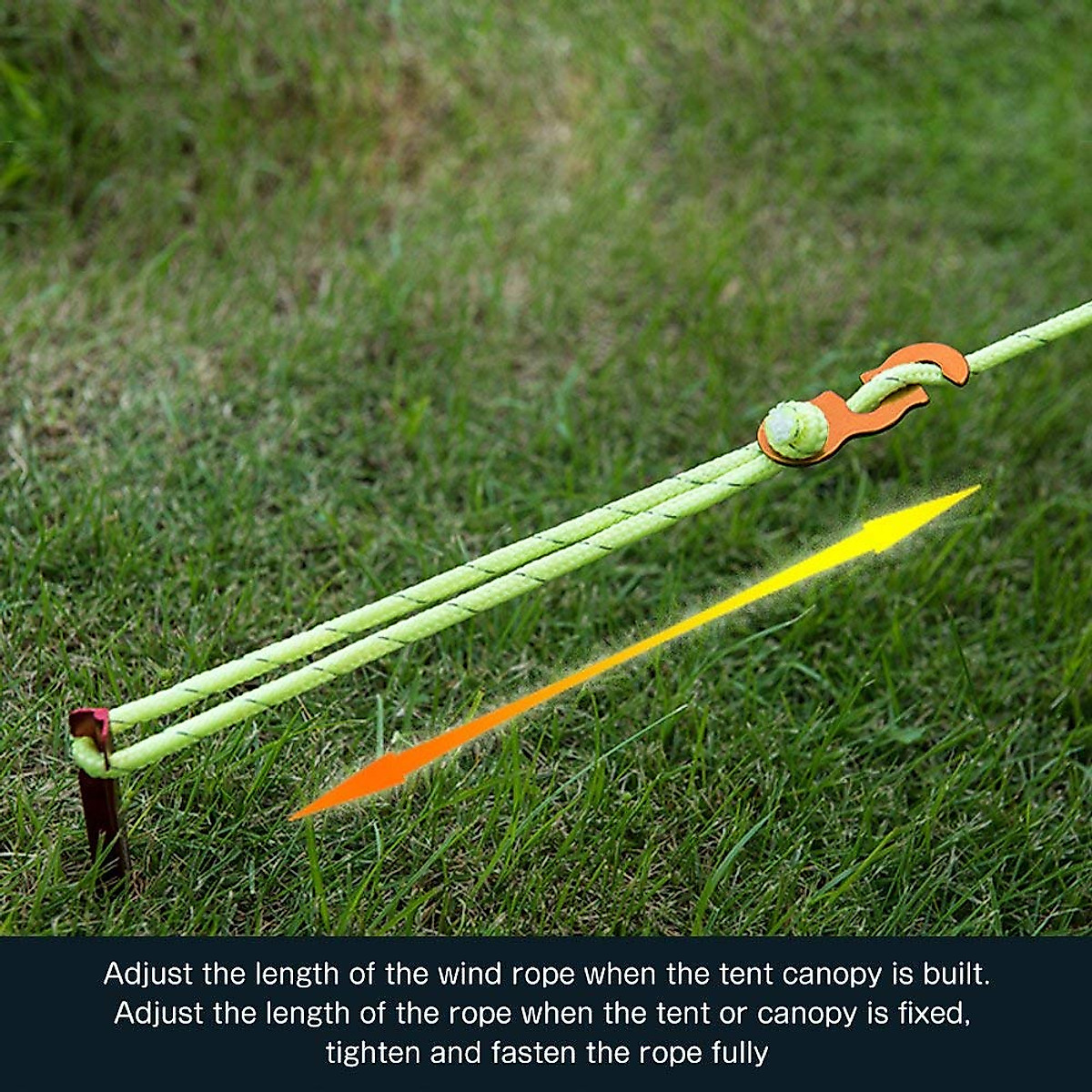 Yillsen Ultralight Aluminum Alloy Guyline Cord Adjuster Tent Tensioners Rope Adjuster for Tent Camping Hiking Backpacking Outdoor Activity Pack of 11 Blue