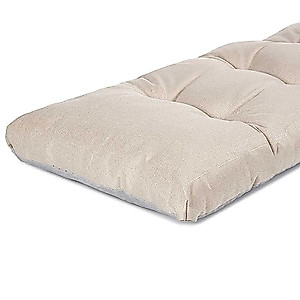 SEKUMDAN Bench Cushion Outdoor Chair Lounge Cushions Durable Non-Skid Tufted Overfilled Seat Pad for Porch Swing Piano Loveseat Outdoor Indoor Furniture (36 in L x 14 in W x 2.5 in T, Cream)